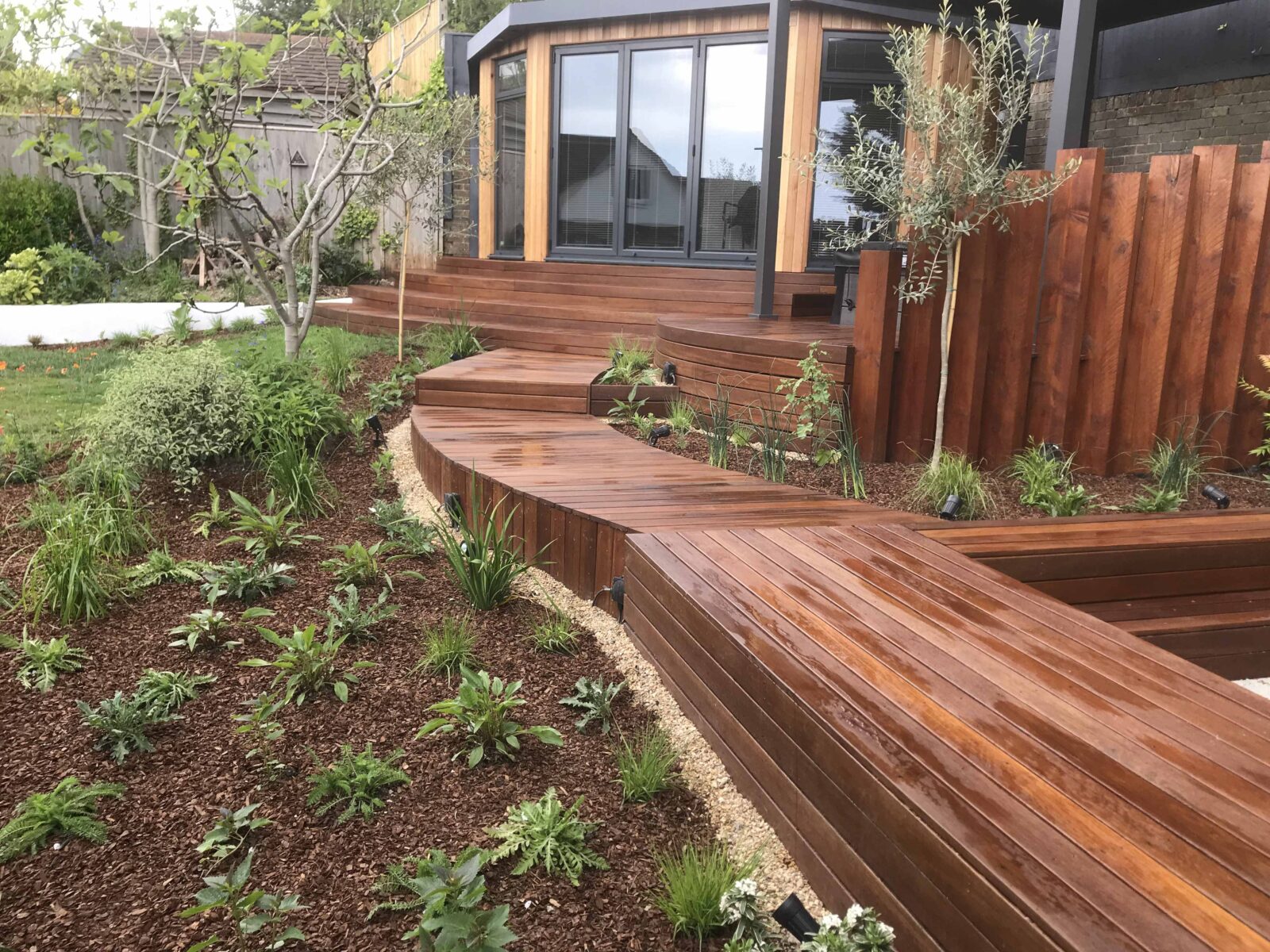 Garden Design & Build on a Slope - Green Goose Gardens